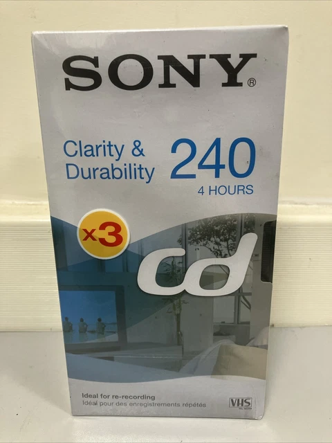 3 X SONY Blank Recordable VHS Tapes Media Video E-240CDG £8.00 ...