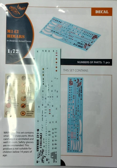 M142 HIMARS IN Ukrainian Armed Forces decal set .1/72. CLEARPROPS EUR 5 ...