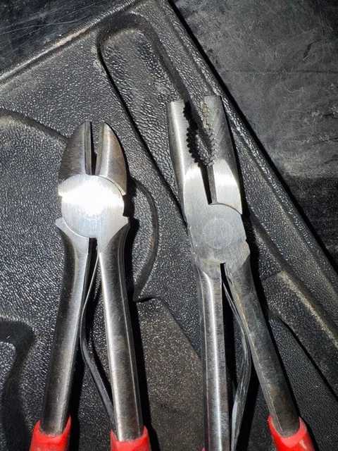 SNAP-ON 812EP 612EP Red Pistol Grip Pliers Side Cutters 2Pc Set [Used ...