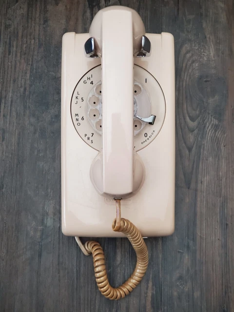 VINTAGE WESTERN ELECTRIC Bell System 554BMP Rotary Dial Wall Telephone ...