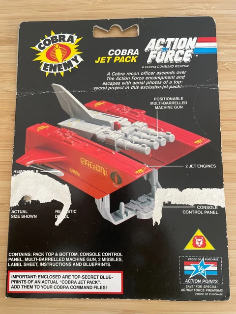 GI JOE COBRA Jet Pack 1987 Cartón Caja Cobra Hasbro EUR 10,00 - PicClick FR
