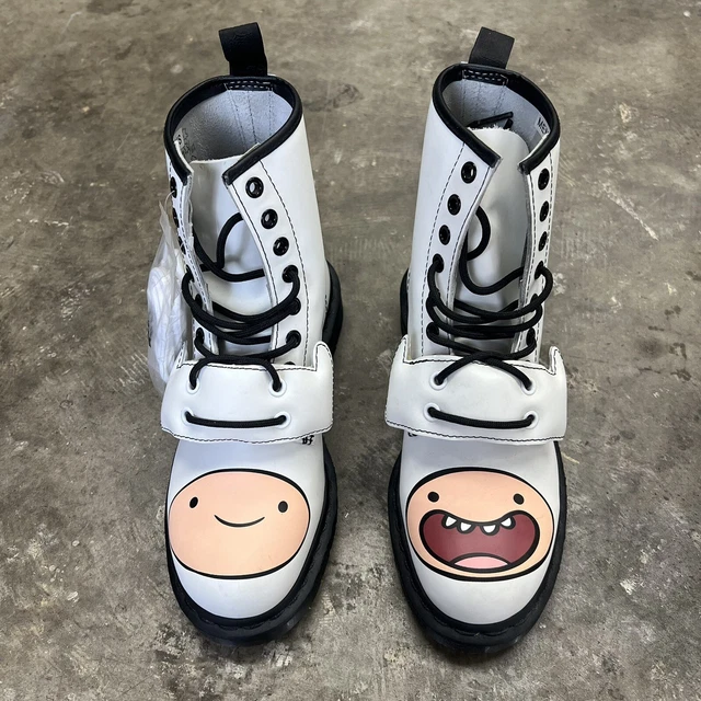 DR MARTENS X Cartoon Network Adventure Time Finn Boots Sz 6M 7M RARE DS ...