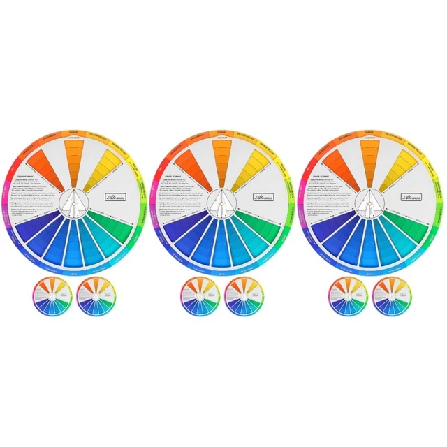3 COUNT COLOR Wheel Guide Paint Chart Palette Standard Card £21.58 ...