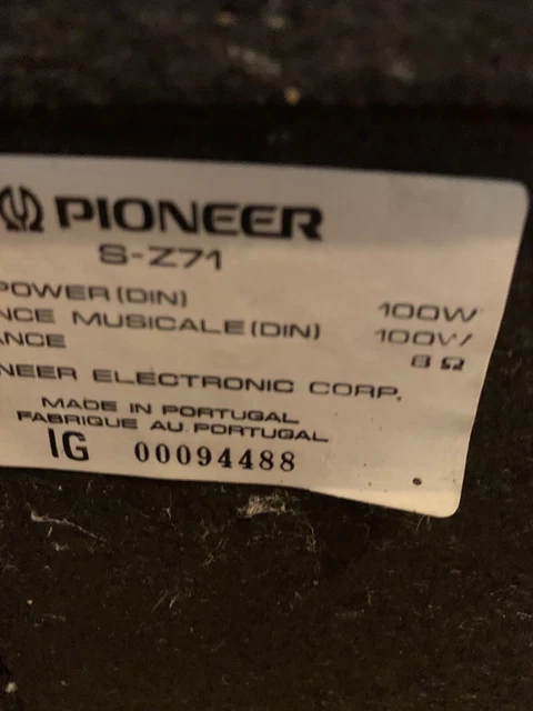 PIONEER S-Z71 SUPER rare Vintage Hi-Fi Speakers - Black *See Desc... £ ...