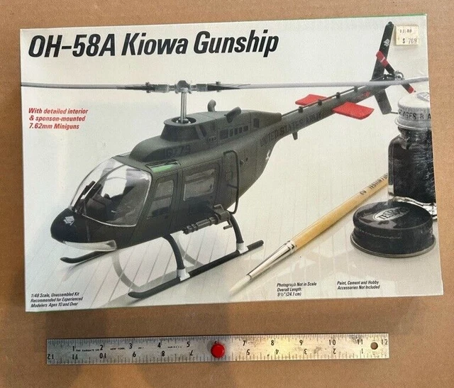 1988 FUJIMI TESTORS No 214 OH-58A Kiowa Gunship Model Sealed $78.00 ...