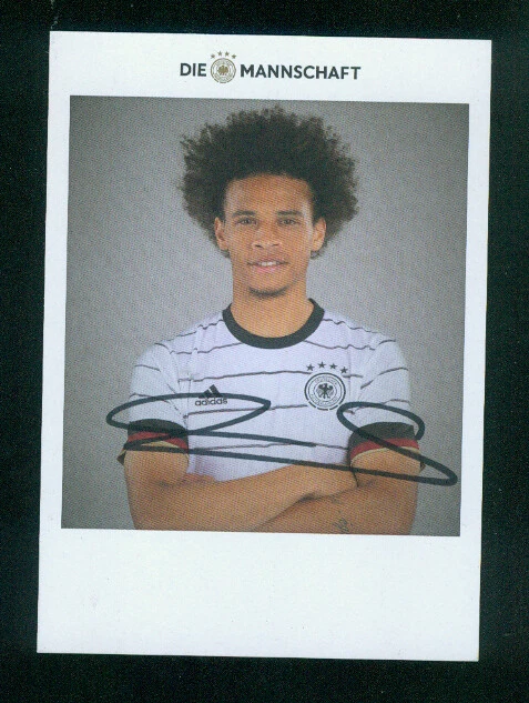 LEROY SANE ORIGINAL Autogramm Nationalmannschaft FC bayern München FCB ...