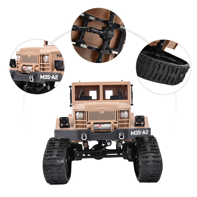 ((NORMAL TYPE)2.4G 1/16 RC Military Truck Remote Control Crawler Car ...