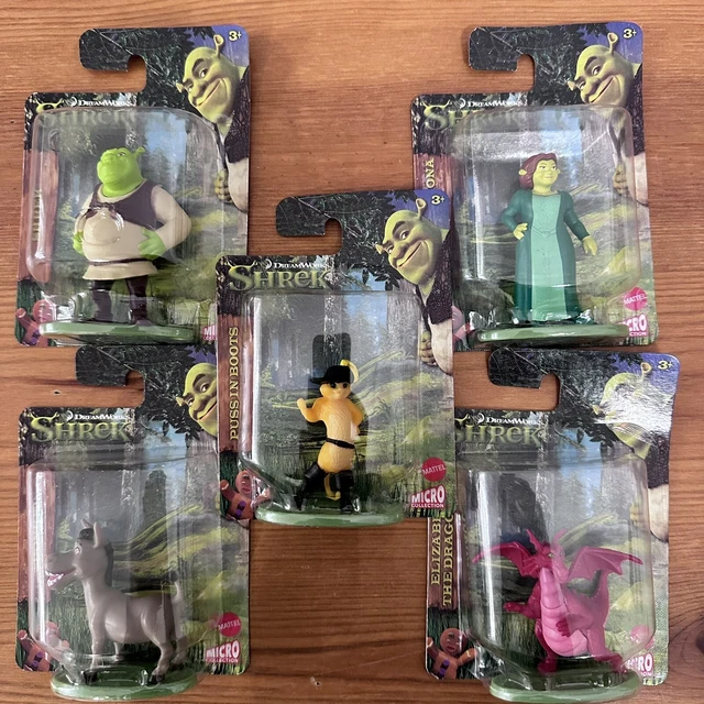 SHREK CAKE TOPPERS Mini Micro Dreamworks SET OF 5 Mattel Collection ...