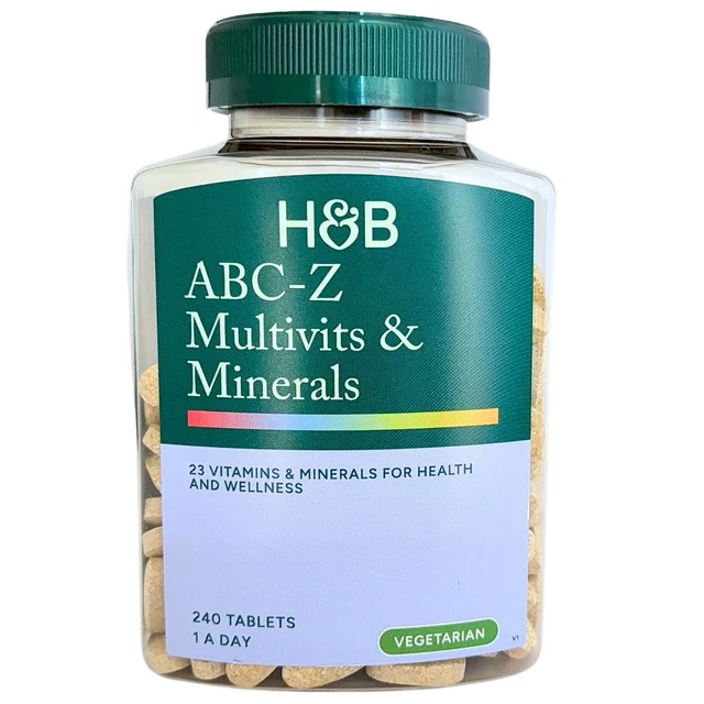 HOLLAND & BARRETT ABC-Z Multivitamins & Minerals 240 Tablets Vegetarian ...