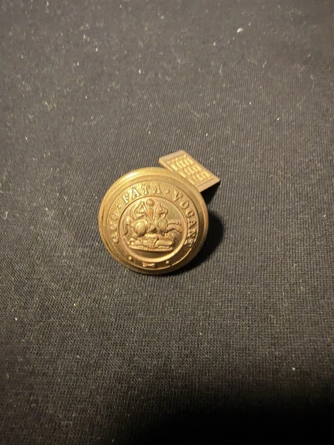 ROYAL NORTHUMBERLAND FUSILIERS Officer's Button/Cufflink 10ct Gold ...