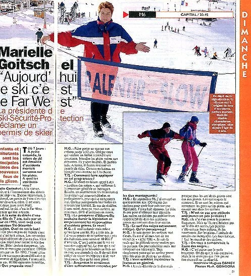 COUPURE DE PRESSE Clipping 1997 Marielle Goitschel (1 page1/3) EUR 4,00 ...