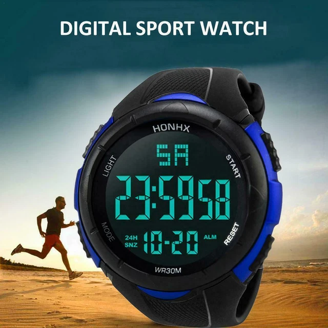 MENS MILITARY SPORTS LED Large Face Digital Watch Screen Large Face £9. ...
