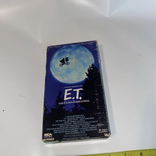 E.T. ET THE Extra Terrestrial VHS 1982 Rare Green and Black Tape ...