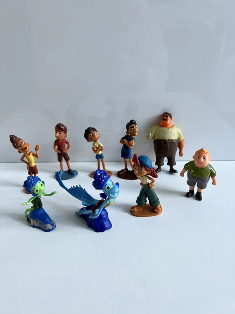 DISNEY PIXAR BUNDLE of Luca Collectable Plastic Toy Figures Cake ...