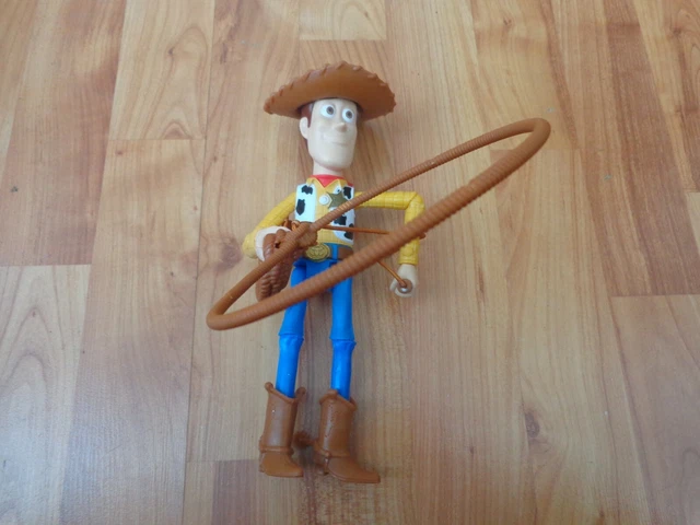 RARE FIGURINE D'ACTION Woody Cowboy Avec Lasso De Toy Story 30CM MATTEL ...
