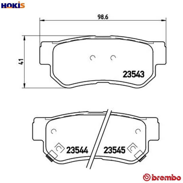 BRAKE PAD SET DISC BRAKE P 30 014 FOR HYUNDAI EMBERA/V MATRIX SONATA/IV ...