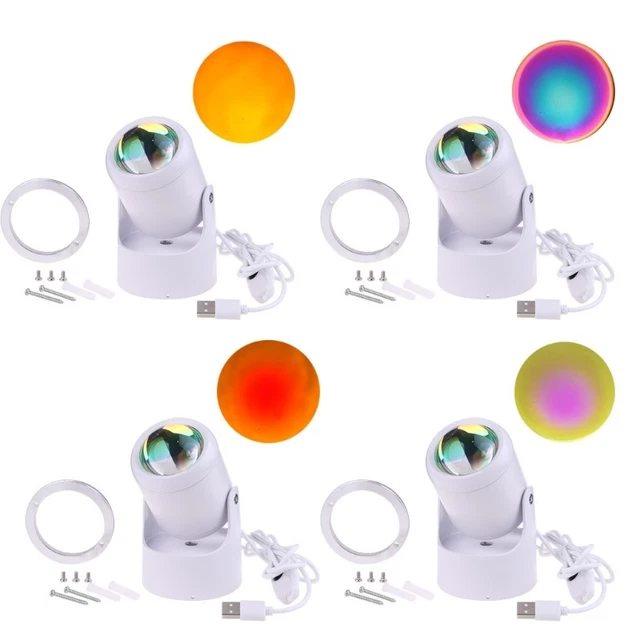 90 DEGREE ROTATION Rainbow Projection Lamp For Home Party Living Room ...