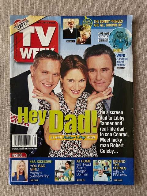 VINTAGE TELEVISION - "Australian TV Week" Sep 2001 Sugababes Björn ...