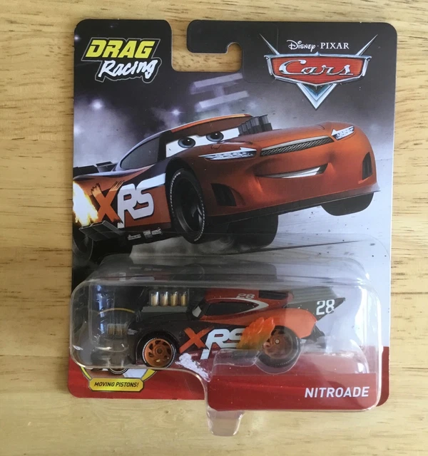 DISNEY CARS XRS Nitroade #28 Drag Racing Pixar Mattel Racer Vehicle 1: ...