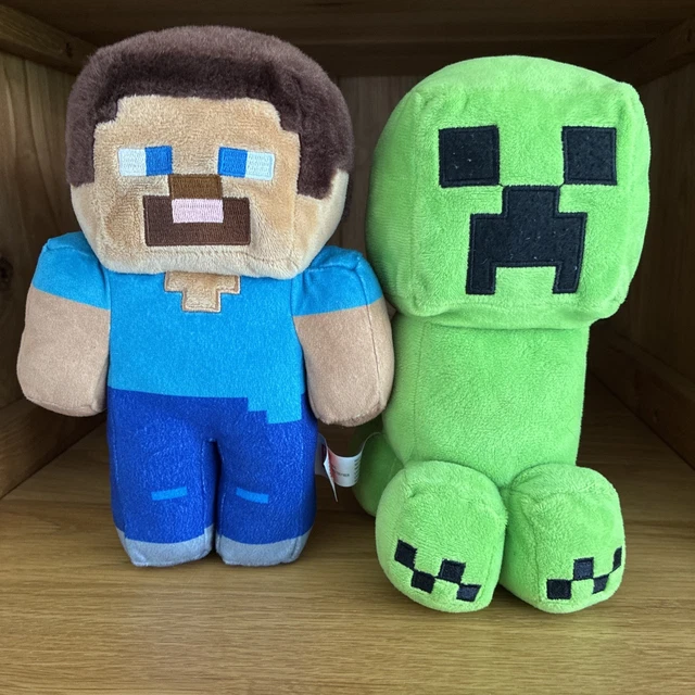 MINECRAFT STEVE AND Creeper 9" Plush-Mattel Mojang Teddys £6.52 ...