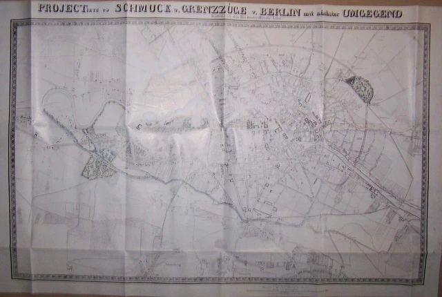 BERLIN 1847 PLAN Bebauungspläne Stadtplanung Stadtplan Bauvorhaben Projekte RP EUR 12,00 ...