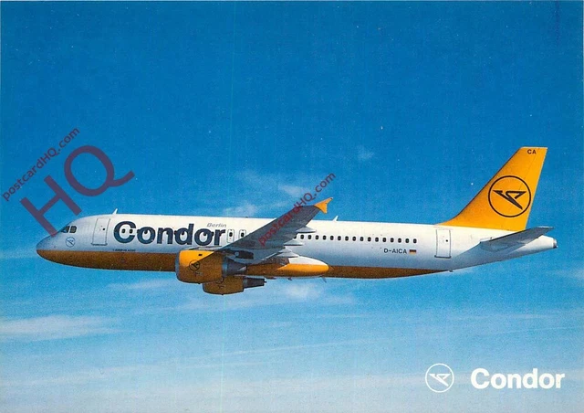 CARTE POSTALE PHOTO > CONDOR AIRBUS A320 D-AICA [NUMÉRO DE COMPAGNIE ...
