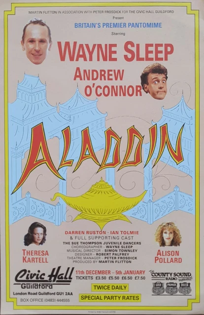 ALADDIN FLYER WAYNE Sleep Andrew O'Connor Alison Pollard Darren Ruston ...