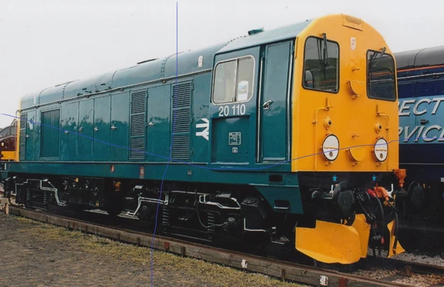 TRAIN PHOTO BR Blue Class 20 Loco 20110 Picture Train Photograph Diesel ...