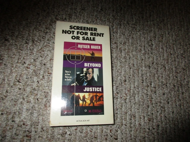 &BEYOND JUSTICE& VHS MOVIE. RUTGER HAUER, CAROL ALT, OMAR SHARIF ...