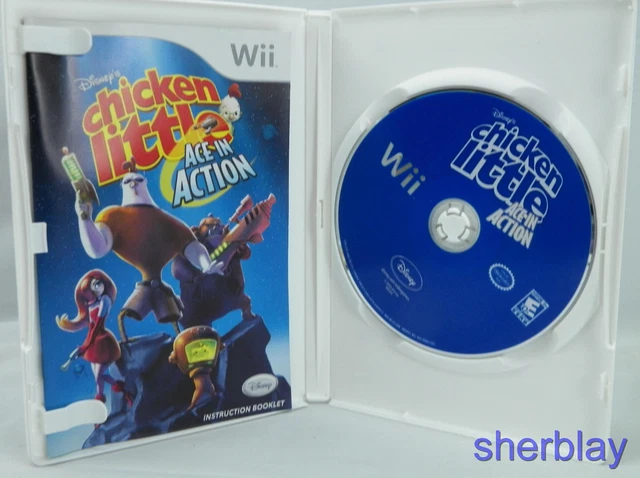 DISNEY'S CHICKEN LITTLE Ace in Action Nintendo Wii Complete Scratched ...