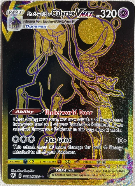 POKEMON TCG - Shadow Rider Calyrex VMAX Gold Holo - TG30/TG30 - Astral ...