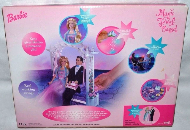 NIB-NEW-RARE 2001 BARBIE Magic Jewel Playset Swing-Glitter-Jewelry Box ...