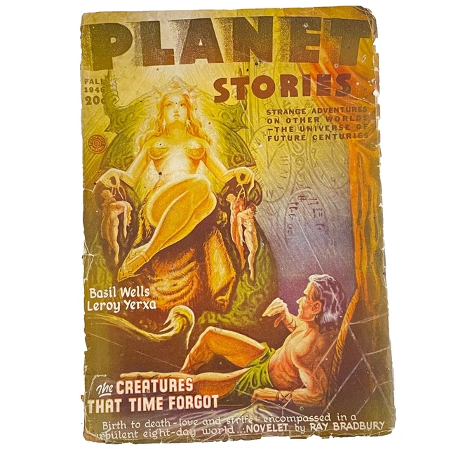 PLANET STORIES FALL 1946 PULP SF Adventure RAY BRADBURY Carl Jacobi $38 ...