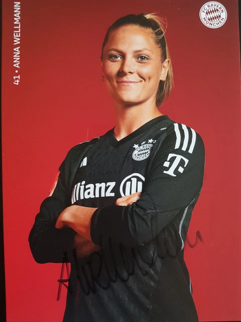 CARTOLINA AUTOGRAFATA DONNA Anna Wellmann FC Bayern Monaco 2023/24 ...