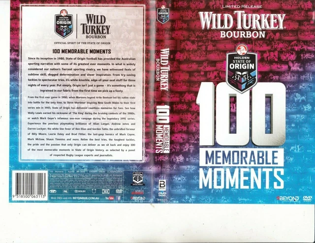 RUGBY LEAGUE-STATE OF Origin-100 Memorable Moments-Rugby RL-SOO-DVD $49 ...