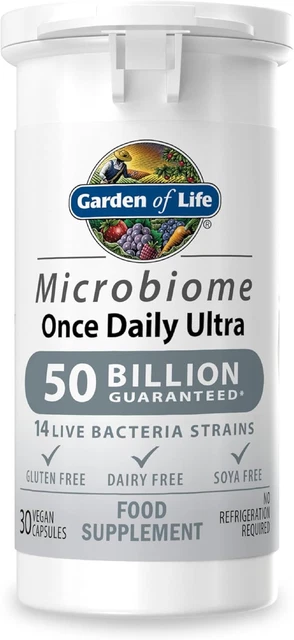 MICROBIOME PROBIOTICS 50B CFU | 14 Strains | Vegan, Gluten & Dairy Free ...