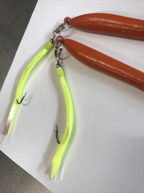 4 X DEEP SEA WRECK FISHING PIRK JIGS 200g COD/ RIG’S +GUMMI + ASSISTED ...