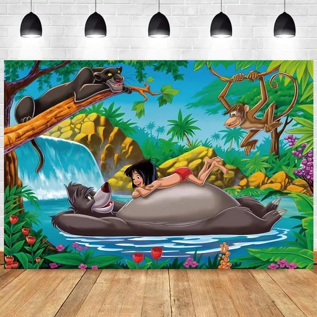 THE JUNGLE BOOK Photo Backdrop Birthday Party Decorations Background ...