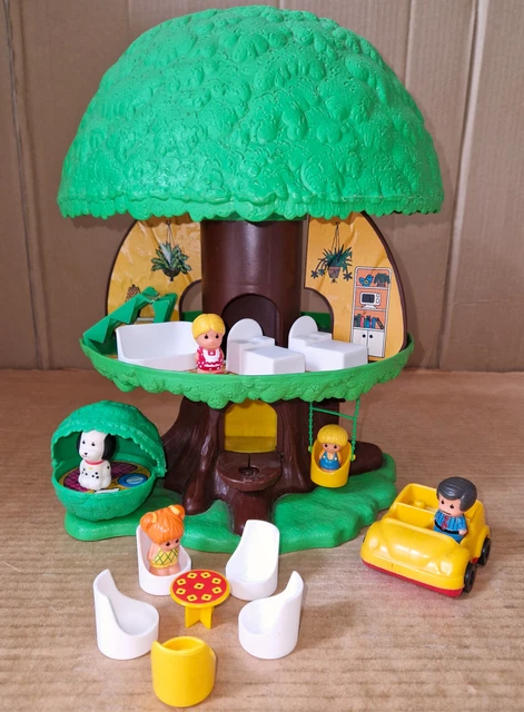 VINTAGE ORIGNAL 70'S Kenner Tree Tots FAMILY TREE HOUSE Playset 100% ...