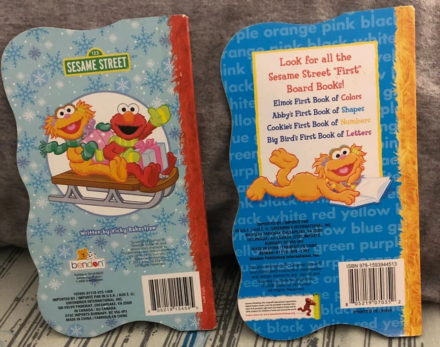 ELMO! 2 SESAME Street books: Elmo's First Book of Colors + Frosty Fun ...