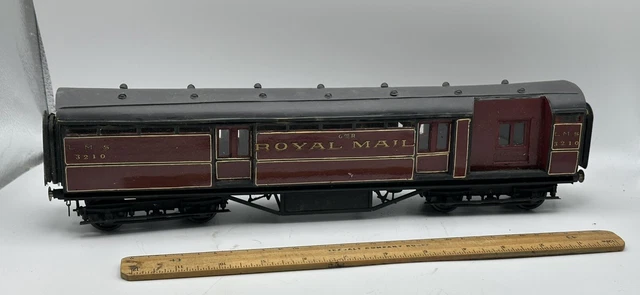 O GAUGE LMS MAROON ROYAL MAIL TPO POST OFFICE COACH Vintage £50.00 ...