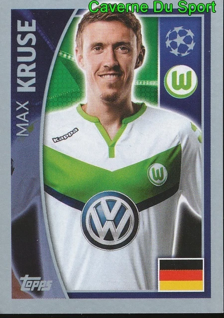 145 MAX KRUSE Germany Vfl Wolfsburg Sticker Champions League 2016 Topps ...