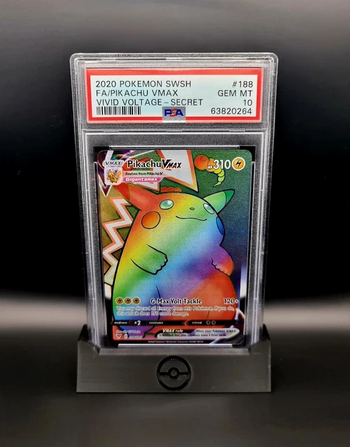 PIKACHU VMAX 188/185 - Full Art Secret Rainbow - Pokemon Vivid Voltage ...