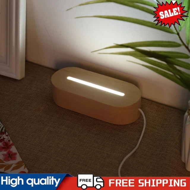 OVAL DISPLAY PEDESTAL - LED Lights Display Base with USB (White Light ...