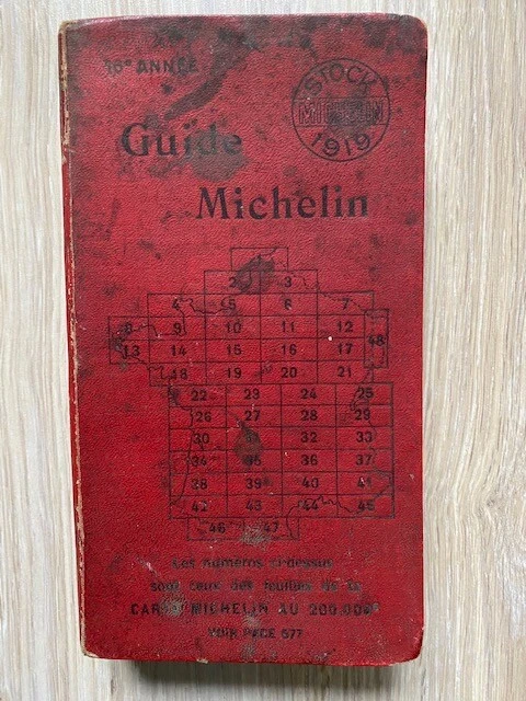 ANCIEN GUIDE ROUGE michelin 16eme Année france 1919 Collection Pub ...
