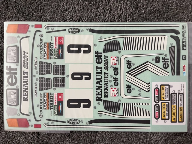 TAMIYA RENAULT 5 Turbo Rally Decal Sticker Sheets 1/12 + Masking Set ...