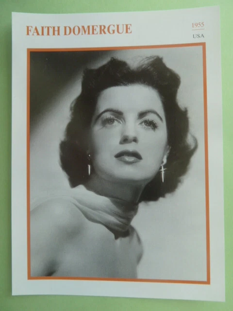 FAITH DOMERGUE - Portrait Star-Foto/Sammelbild-Karte/Enzyklopädie des ...