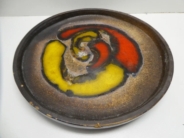 GUNDA STUDIO CHARGER Plate Australian Pottery Mid Century Ceramic Art ...