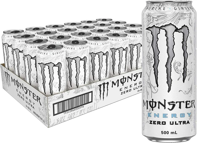 MONSTER ENERGY DRINK Zero Ultra Multipack Cans 24 x 500mL Pack FREE ...