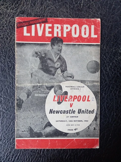 PROGRAMME LIVERPOOL V Newcastle United 1st Division 1965 / 1966 £0.75 ...
